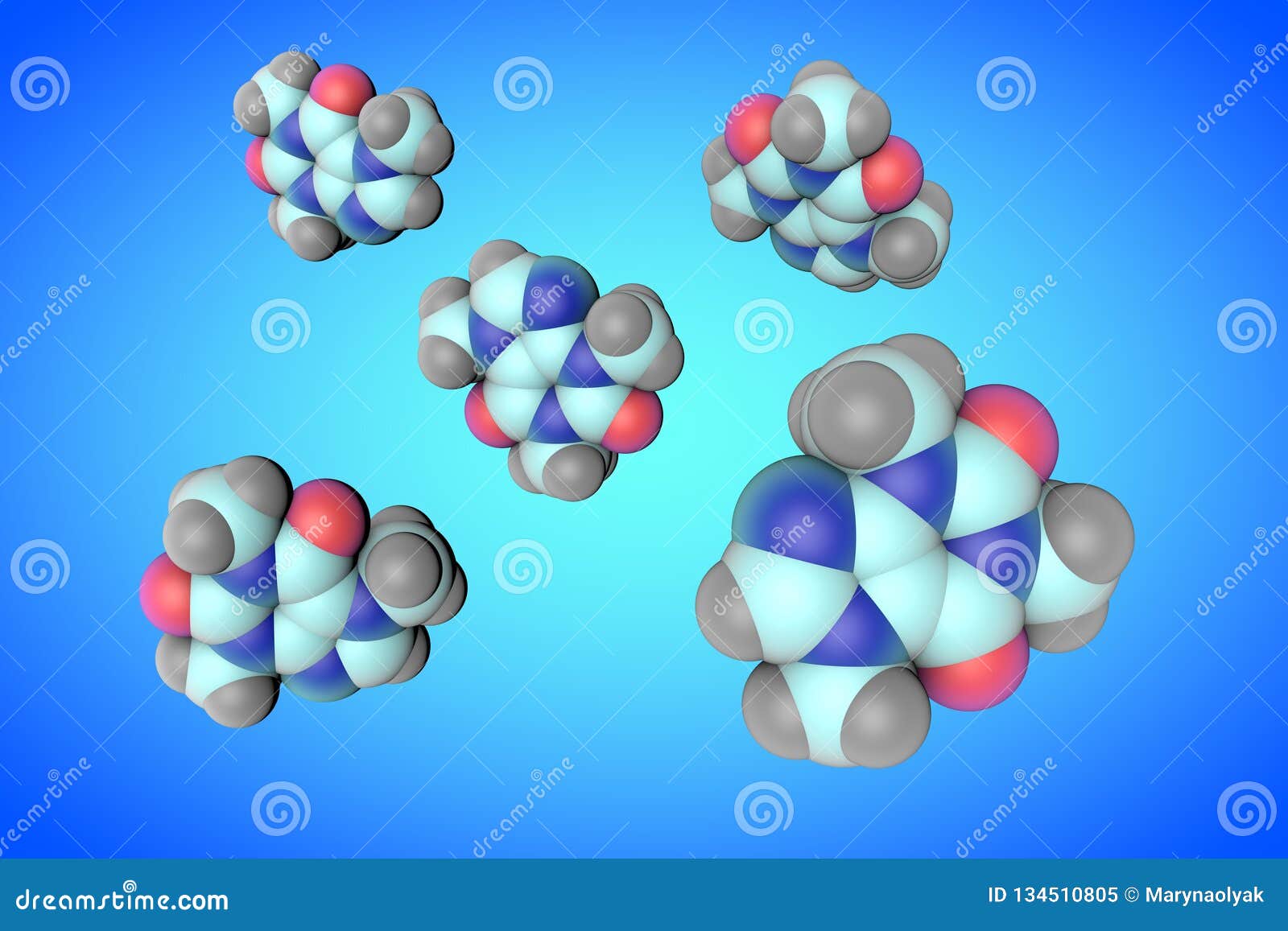 Molecular Models Of Acetylene Or Ethyne, An Important Industrial Raw ...