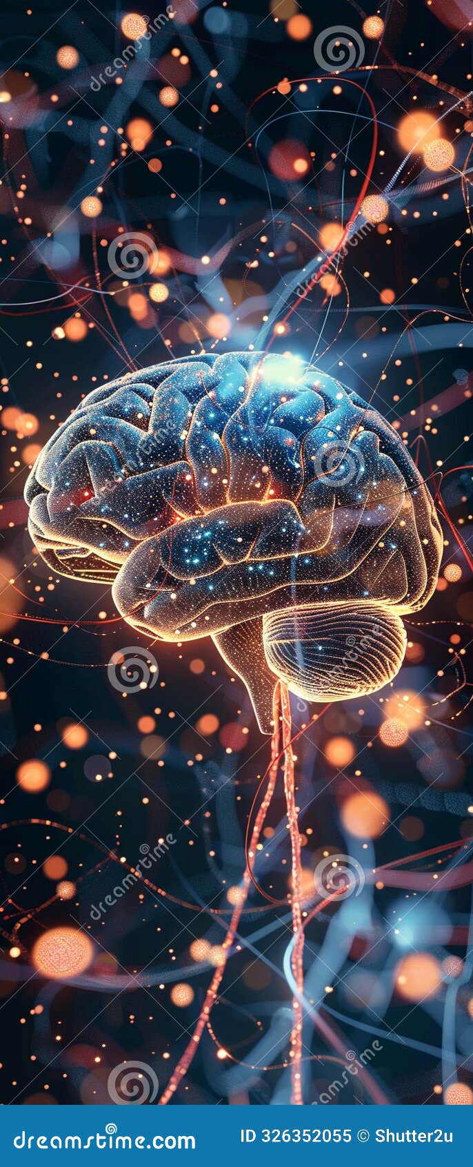 Brain Complexity, Interconnected Neurons Sending Electrochemical ...