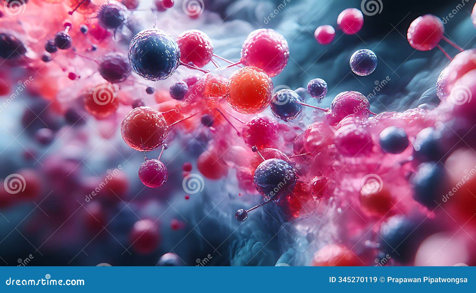 Molecular Models Visualized in Vibrant Colors, Showcasing Drug ...