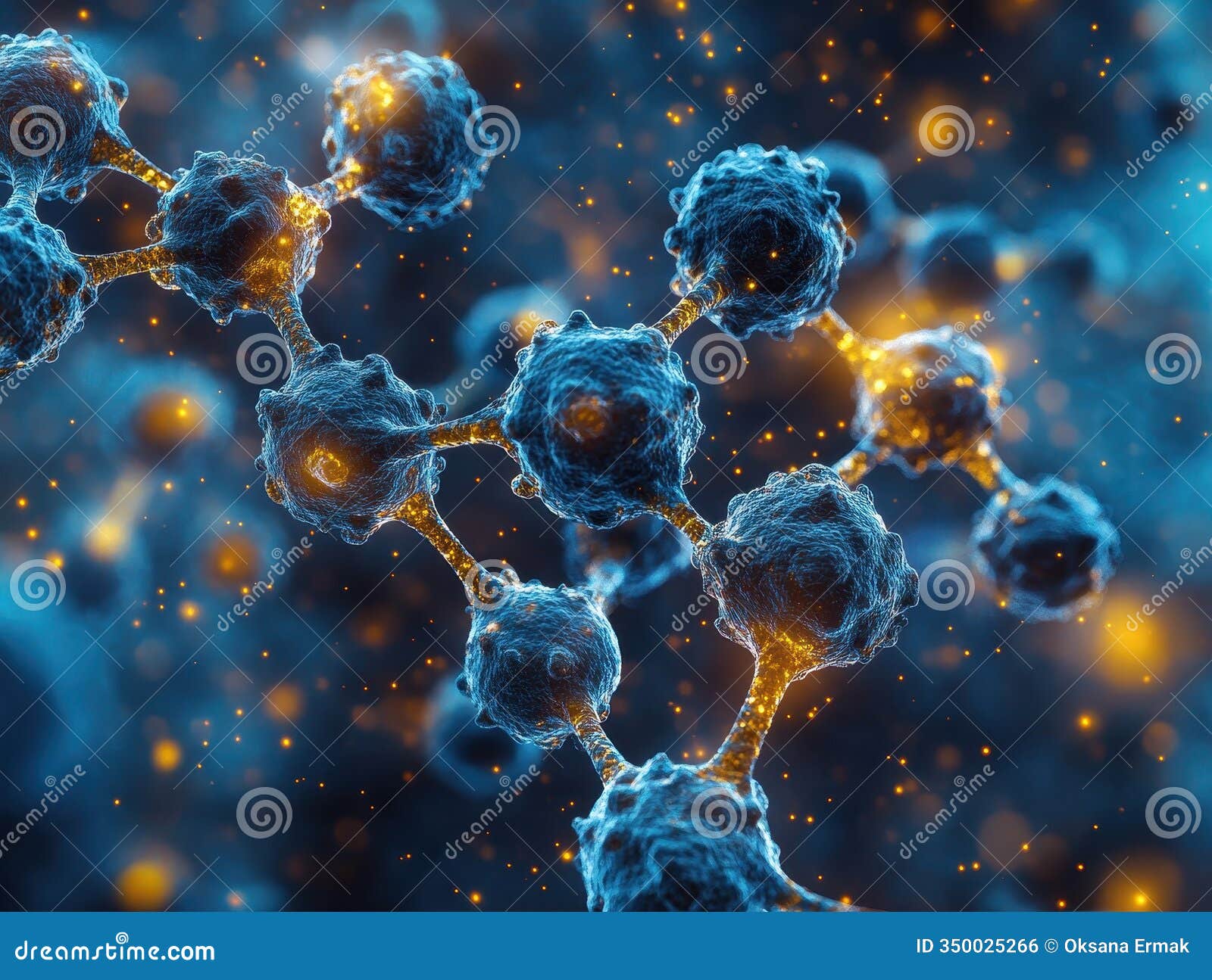 Molecular Network Connections Atoms Bonds Structure Energy Particles ...