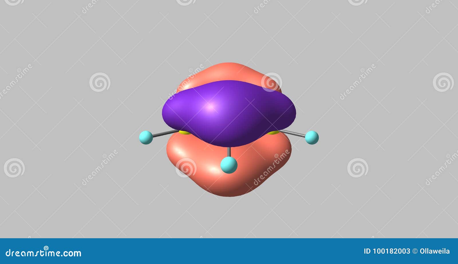 Molecular Orbital Of Benzene Isolated On White Royalty-Free Cartoon ...