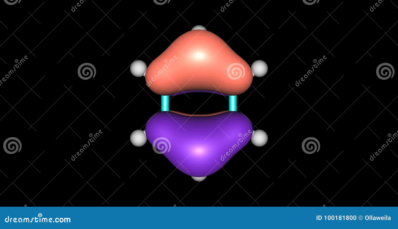Molecular Orbital Of Benzene Isolated On White Royalty-Free Cartoon ...