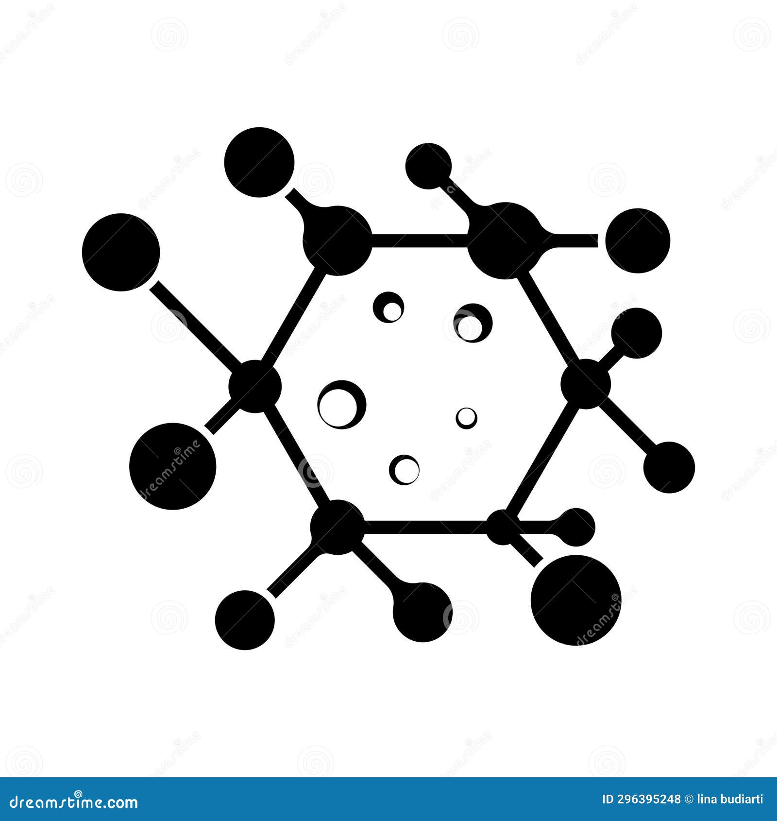 Molecular particle icon stock vector. Illustration of cells - 296395248
