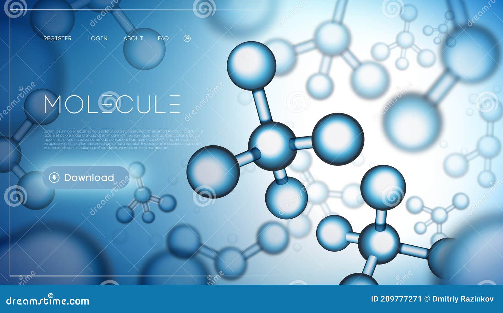 Molecular Particles Background Compounding Template. Gene Abstract ...