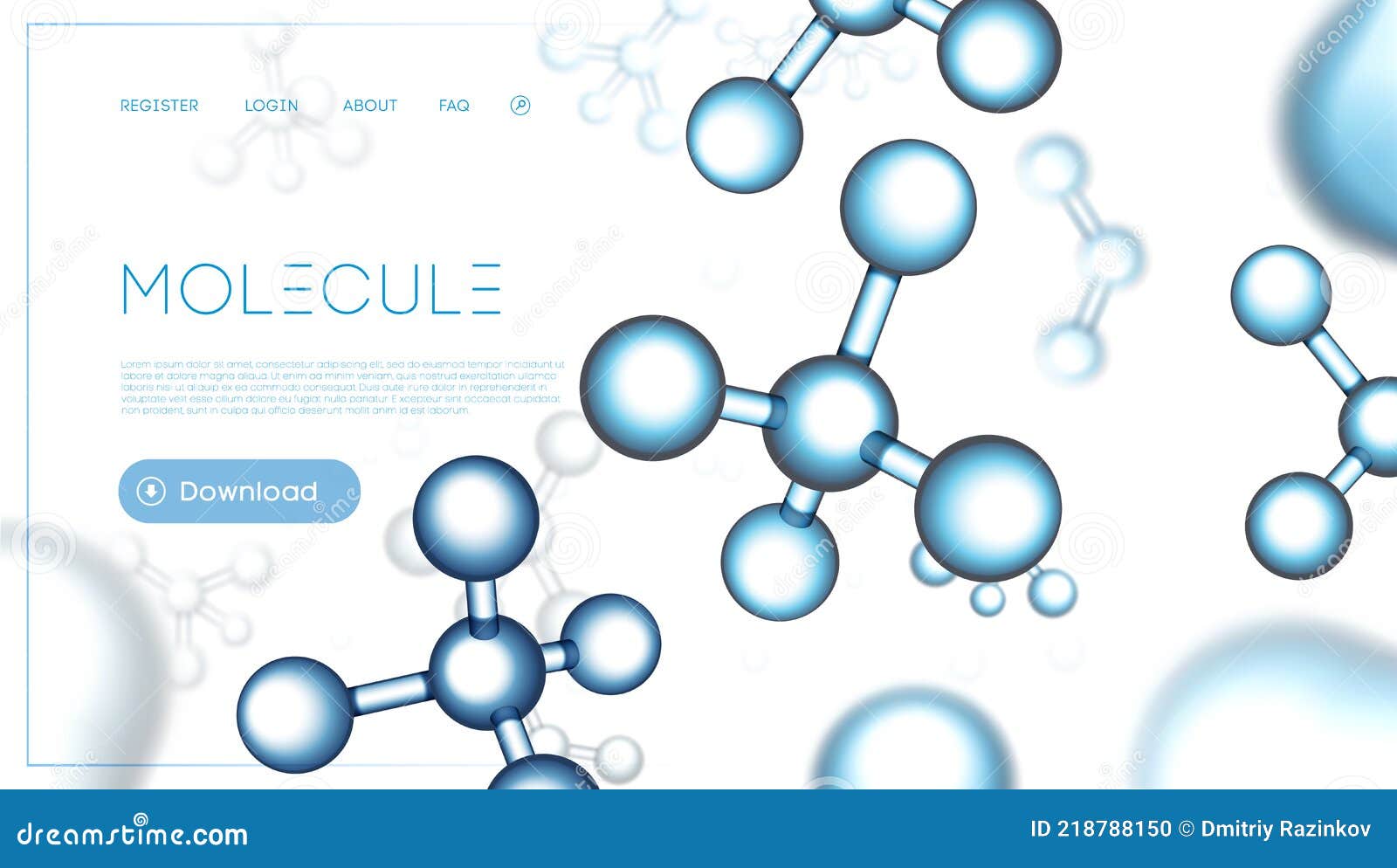 Molecular Particles Background Compounding Template. Gene Abstract ...
