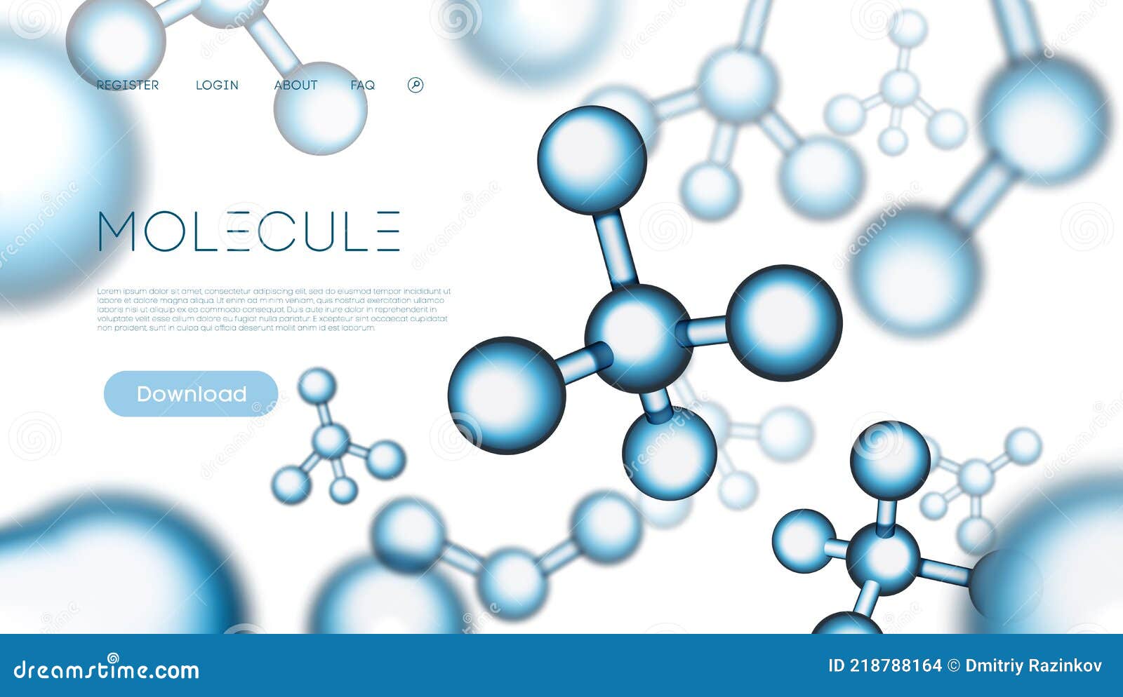 Molecular Particles Background Compounding Template. Gene Abstract ...