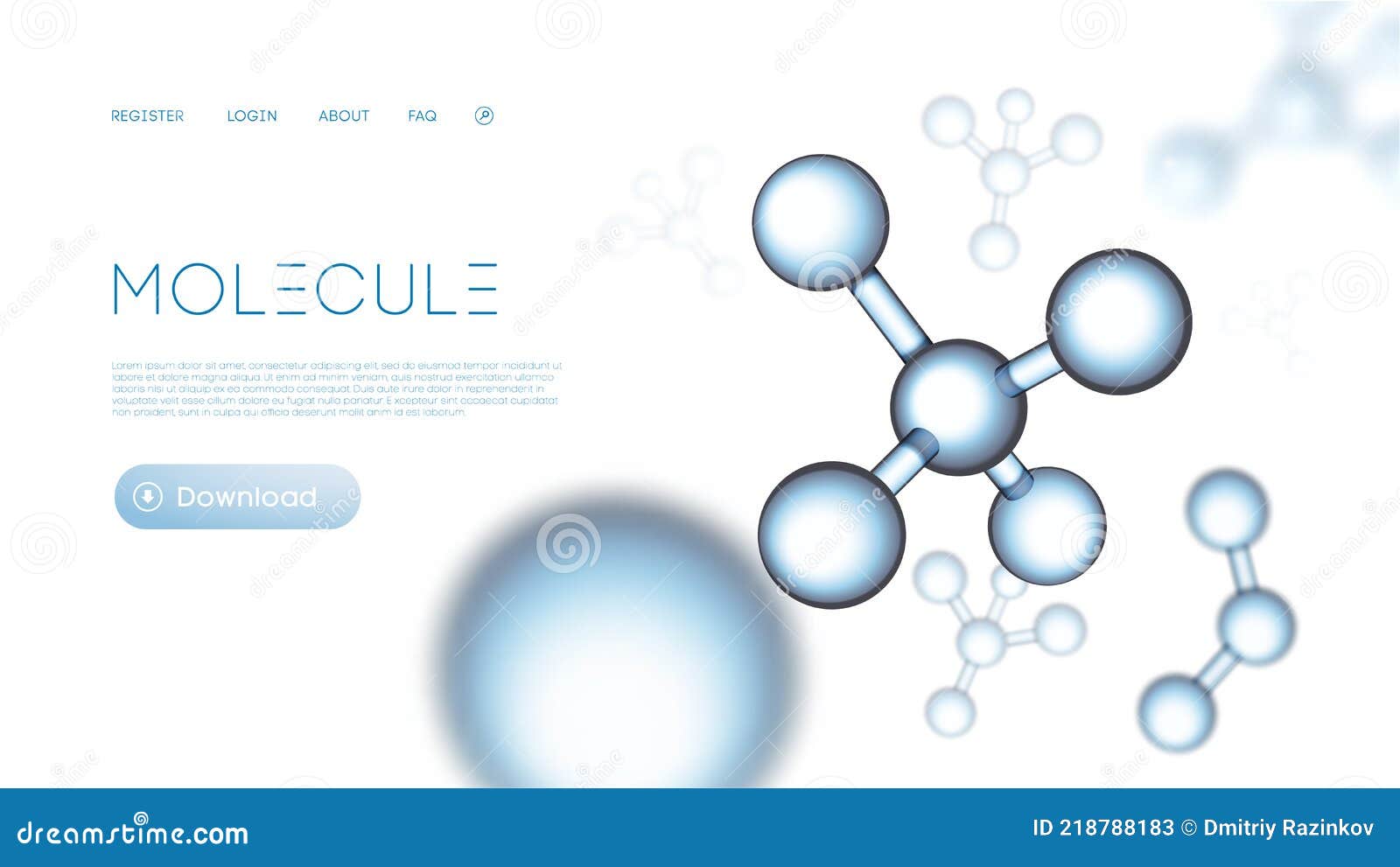 Molecular Particles Background Compounding Template. Gene Abstract ...