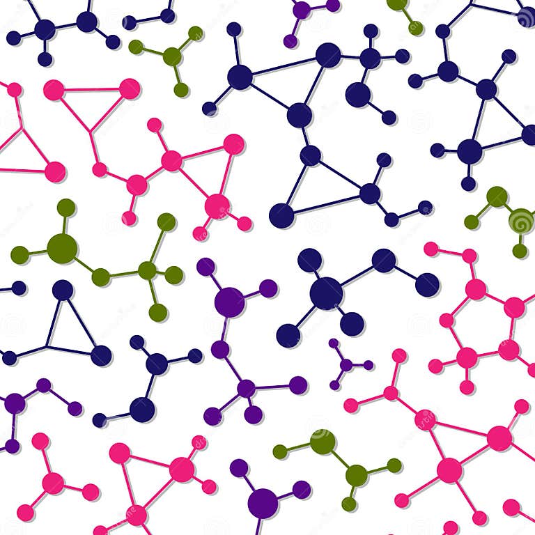 Molecular Pattern Background Stock Vector - Illustration of abstract ...