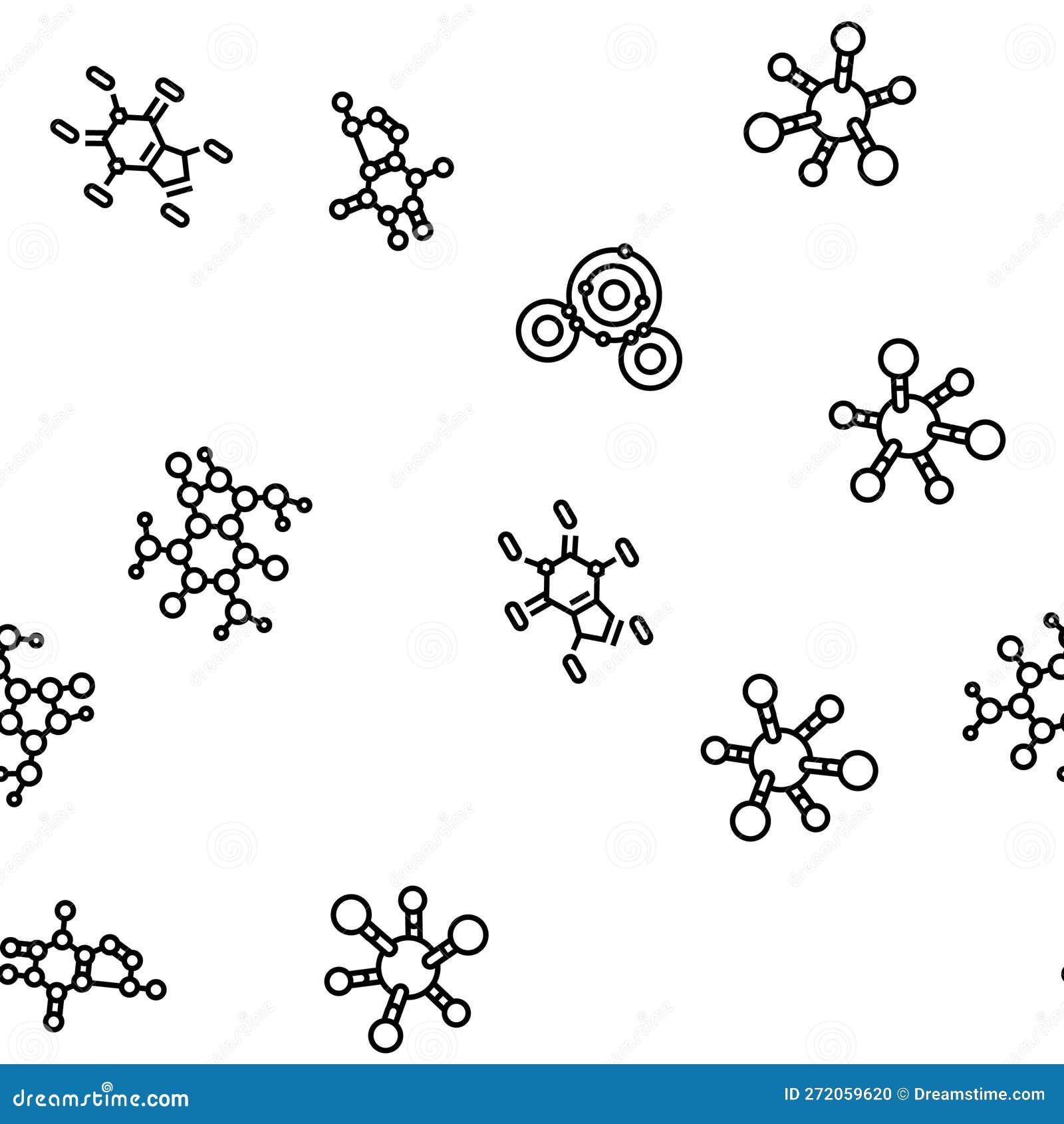 Molecular Science Chemistry Atom Vector Seamless Pattern Stock Vector ...