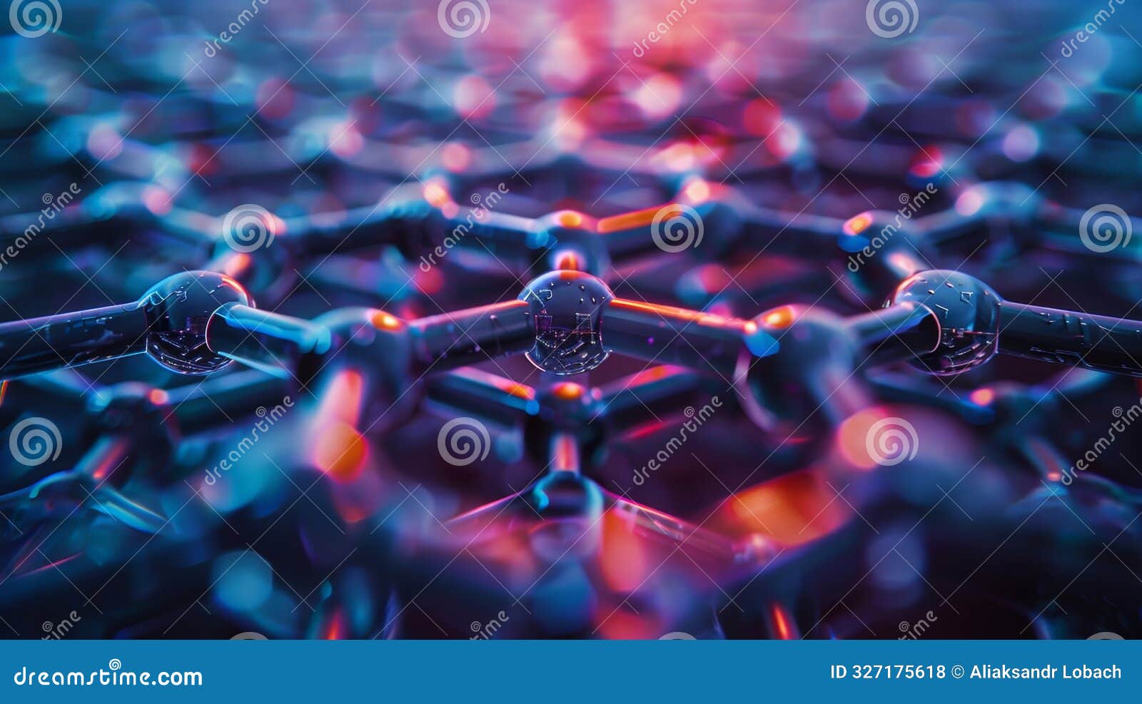 Molecular Science. Structure of a Drop of Water. DNA Model Stock Photo ...
