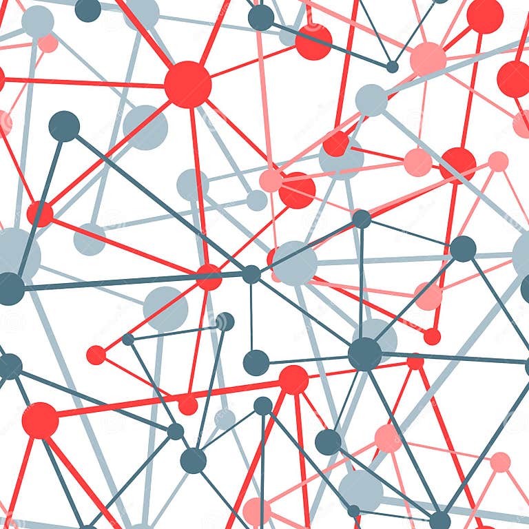 Molecular Seamless Abstract Pattern Stock Illustration - Illustration ...