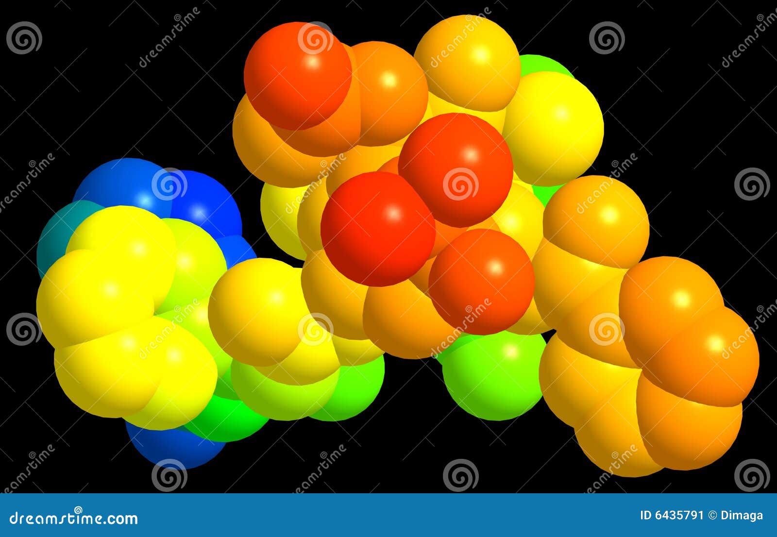 Molecular structure stock illustration. Illustration of chemistry - 6435791
