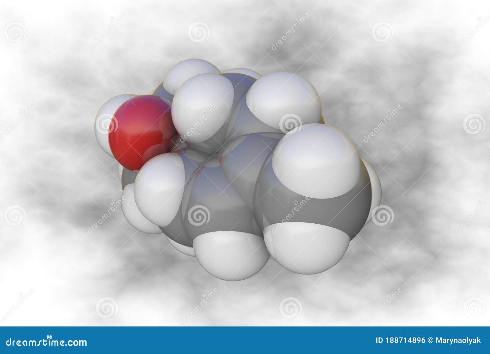 Molecular Structure of Alpha Terpineol. Atoms are Represented As ...