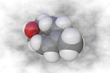 Molecular Structure of Alpha Terpineol. Atoms are Represented As ...