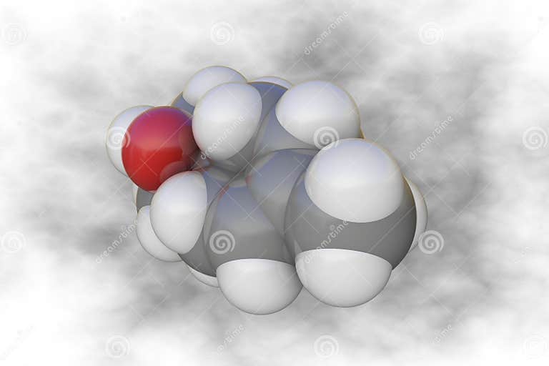 Molecular Structure of Alpha Terpineol. Atoms are Represented As ...