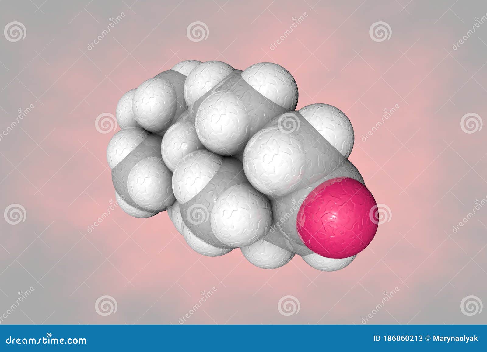 Molecular Structure of Androstanolone or Stanolone. Atoms are ...