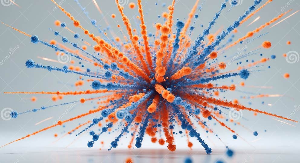 Molecular Structure Animation with Exploding Particle Effect Stock ...