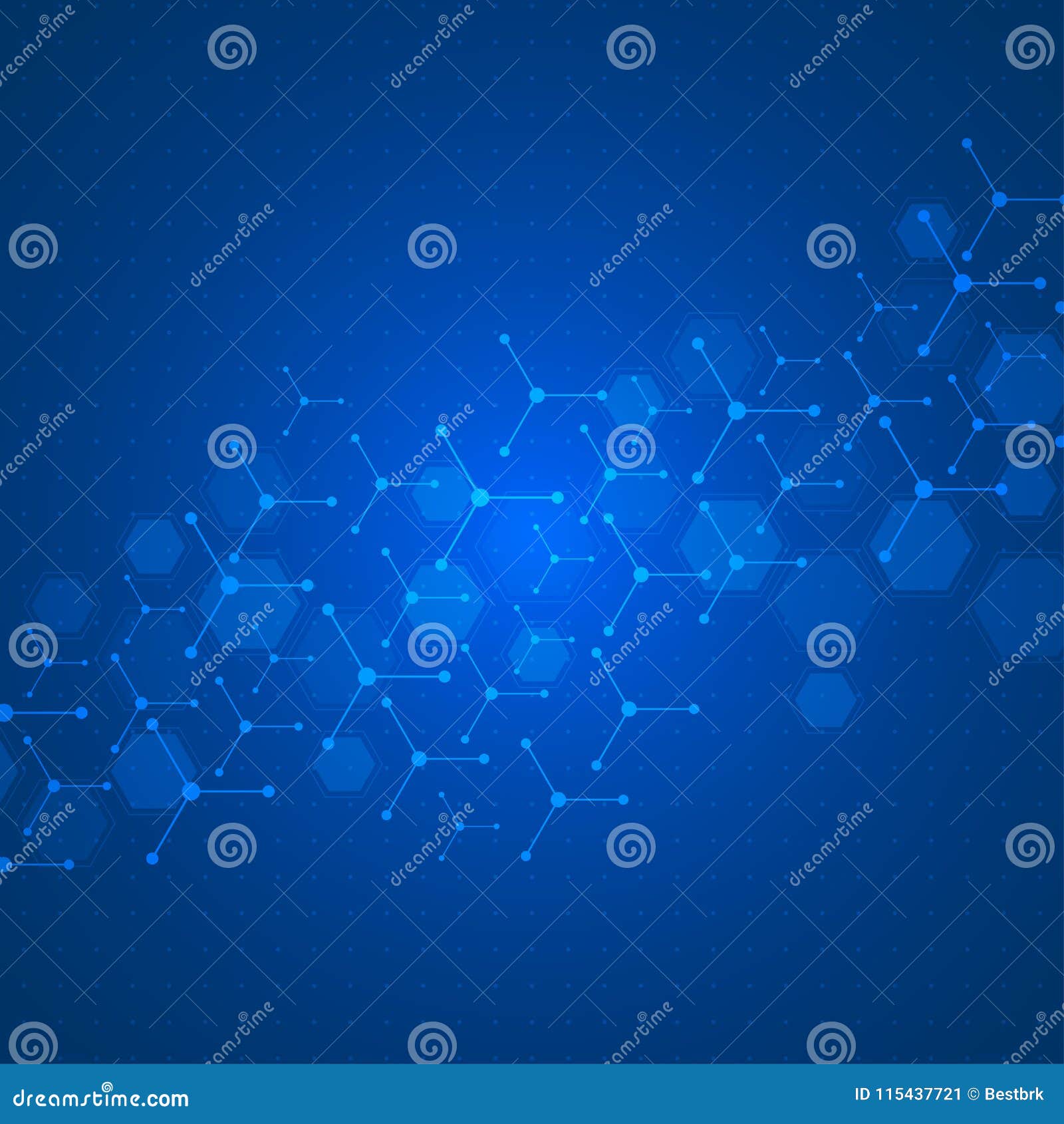 Molecular Structure Background. Abstract Background with Molecule DNA ...