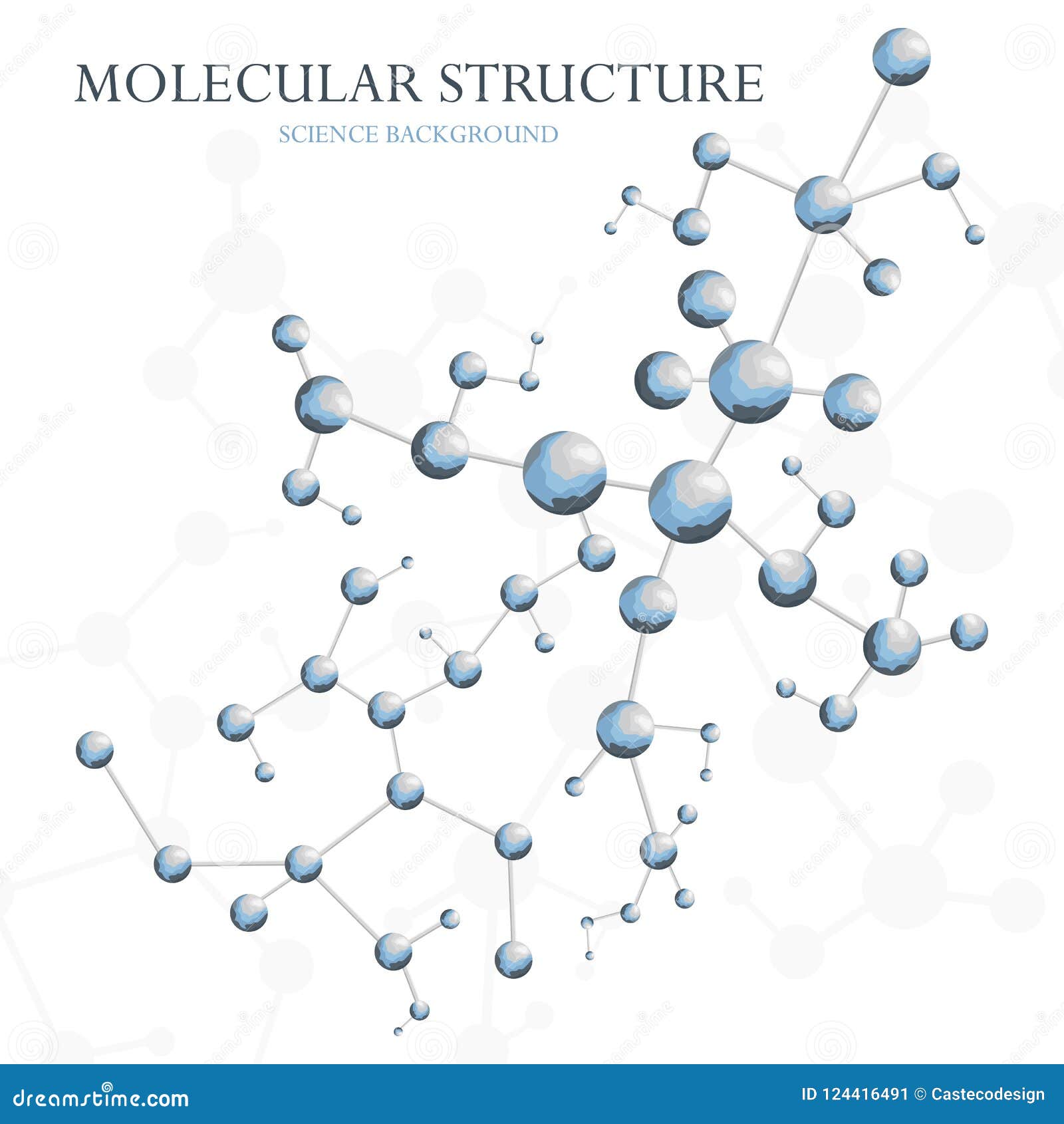 Molecular Structure Background Vector. Concept of Biology or Chemestry ...