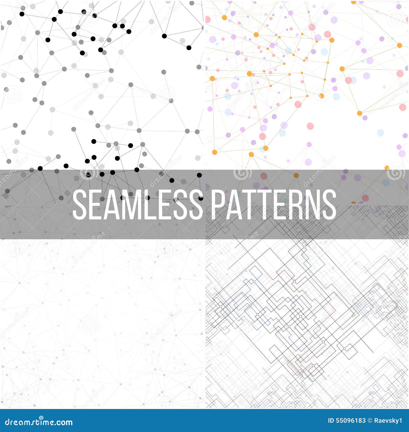 Molecular Structure Backgrounds, Seamless Patterns Stock Vector ...