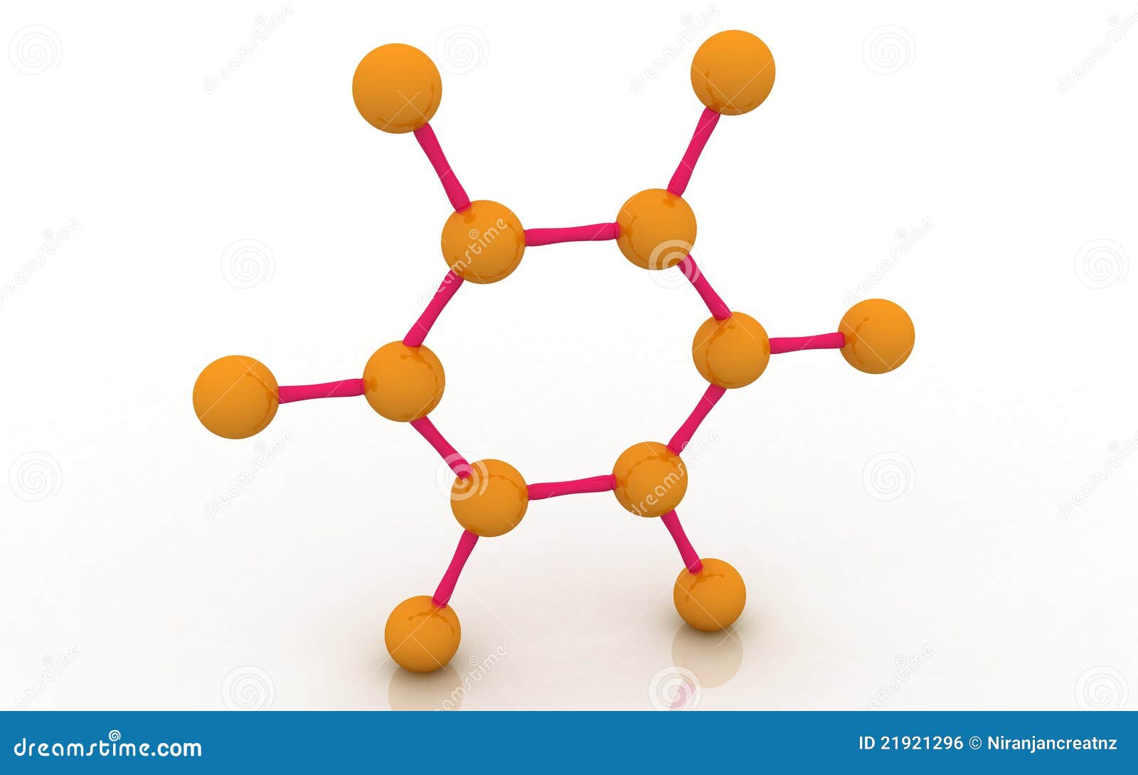 Molecular Structure of Benzene Stock Illustration - Illustration of ...