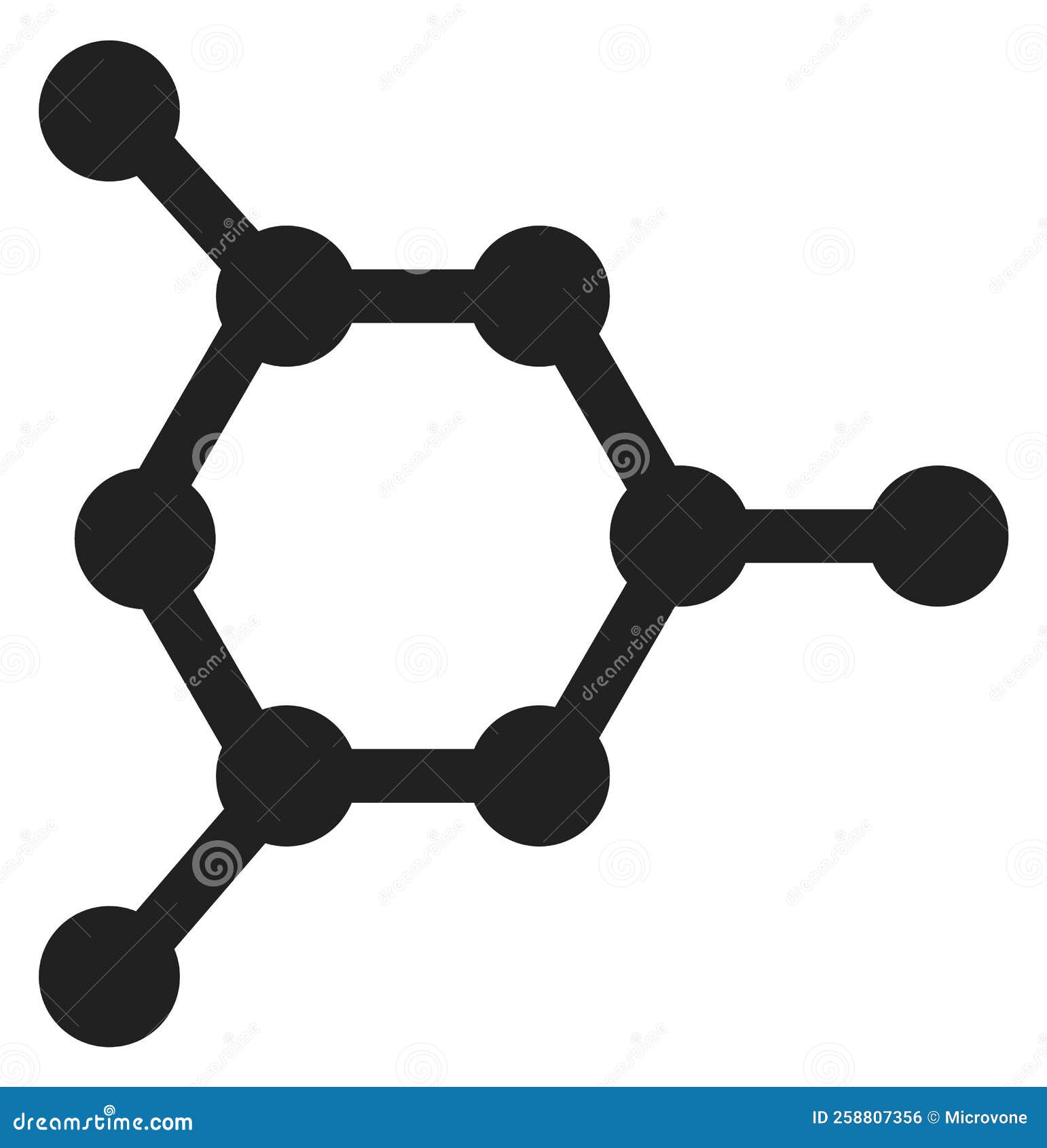 Molecular Structure Black Icon. Chemistry Research Symbol Stock Vector ...