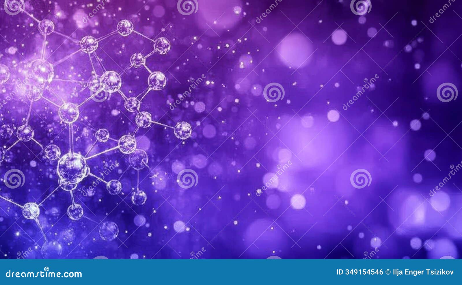 Molecular Structure on Blue and Purple Background Science, Chemistry ...