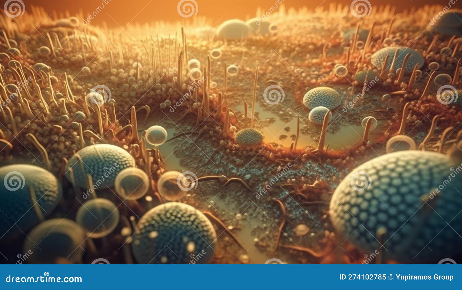 Molecular Structure of Cancer Cells Magnified Generated by AI Stock ...