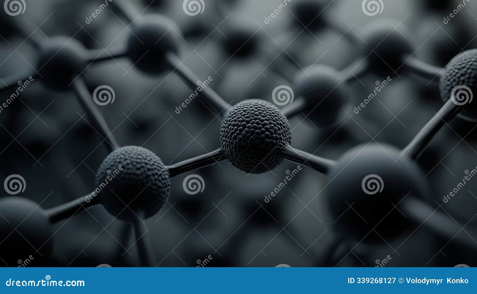 Molecular Structure of Carbon Atoms Close-up, Scientific Visualization ...