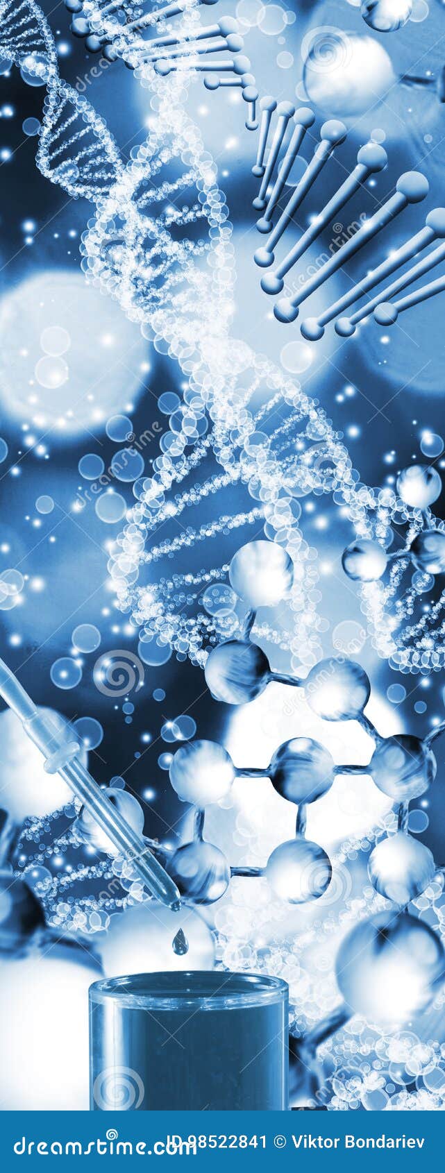 Molecular Structure and Chain of Dna Closeup Stock Image - Image of ...