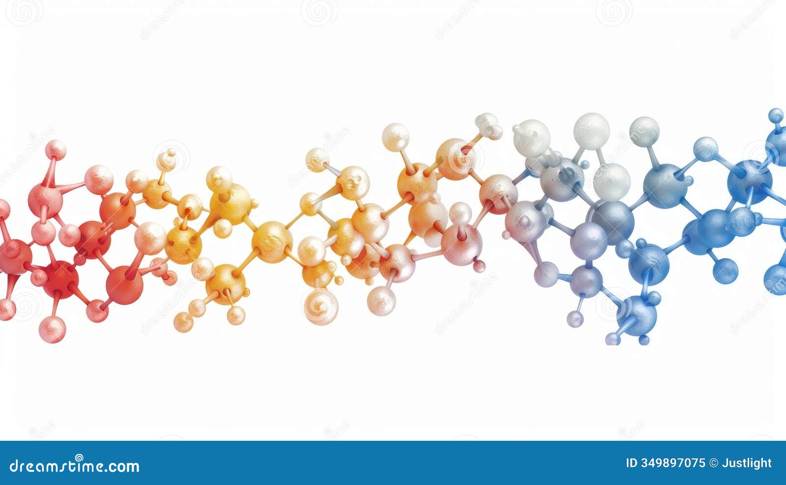 Molecular Structure Changing Colors Representing Big Data and ...