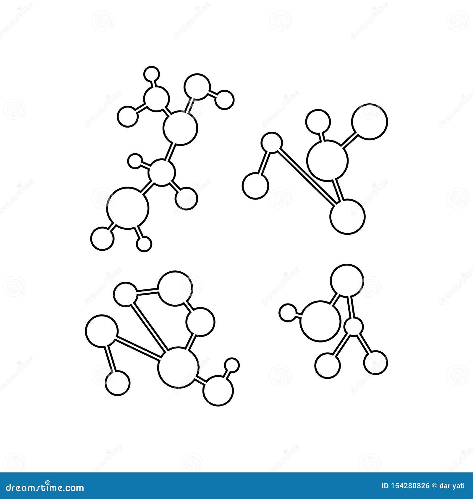 Molecular Structure Chemical Atoms Vector Stock Vector - Illustration ...