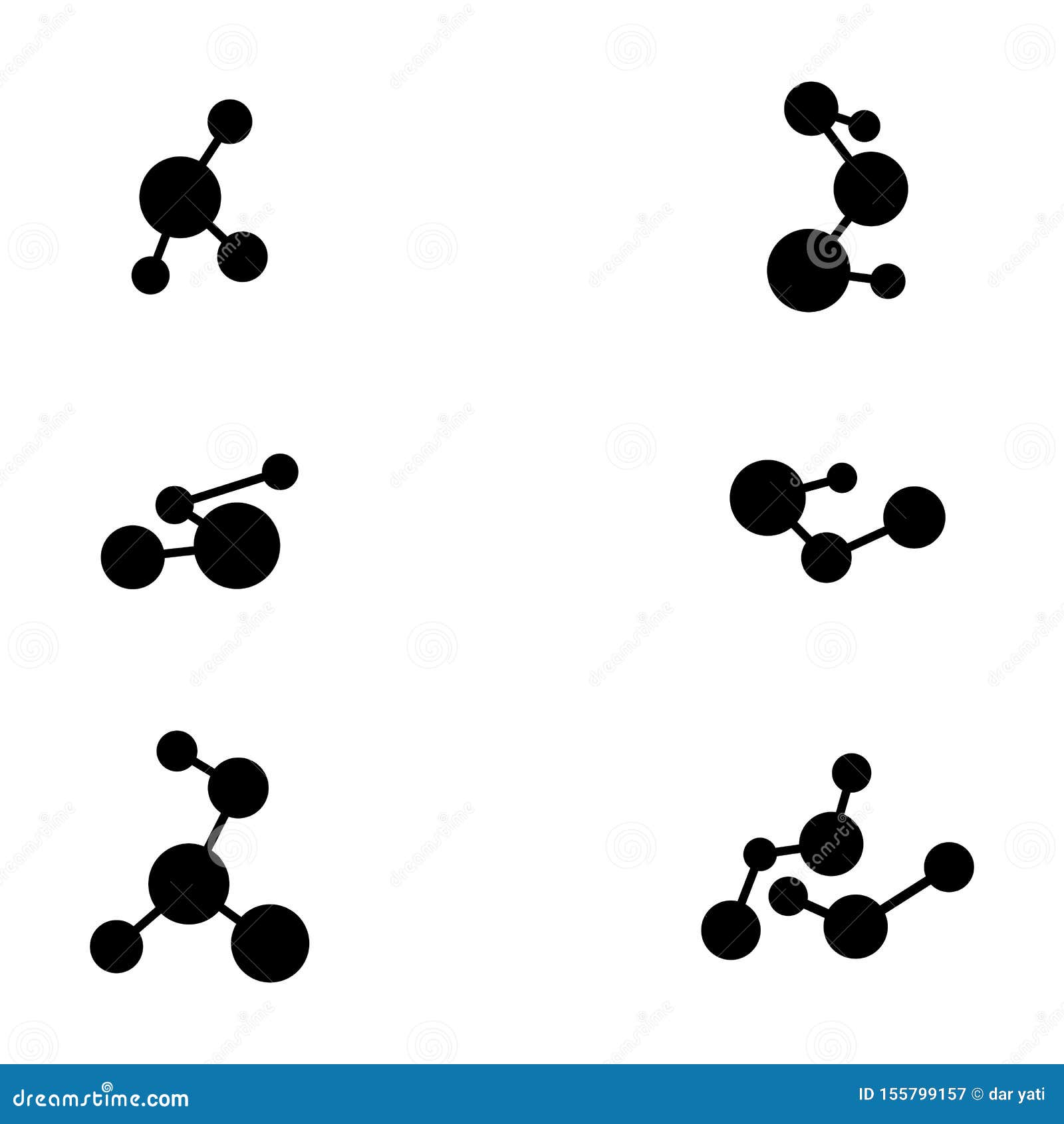 Molecular Structure Chemical Atoms Vector Stock Vector - Illustration ...
