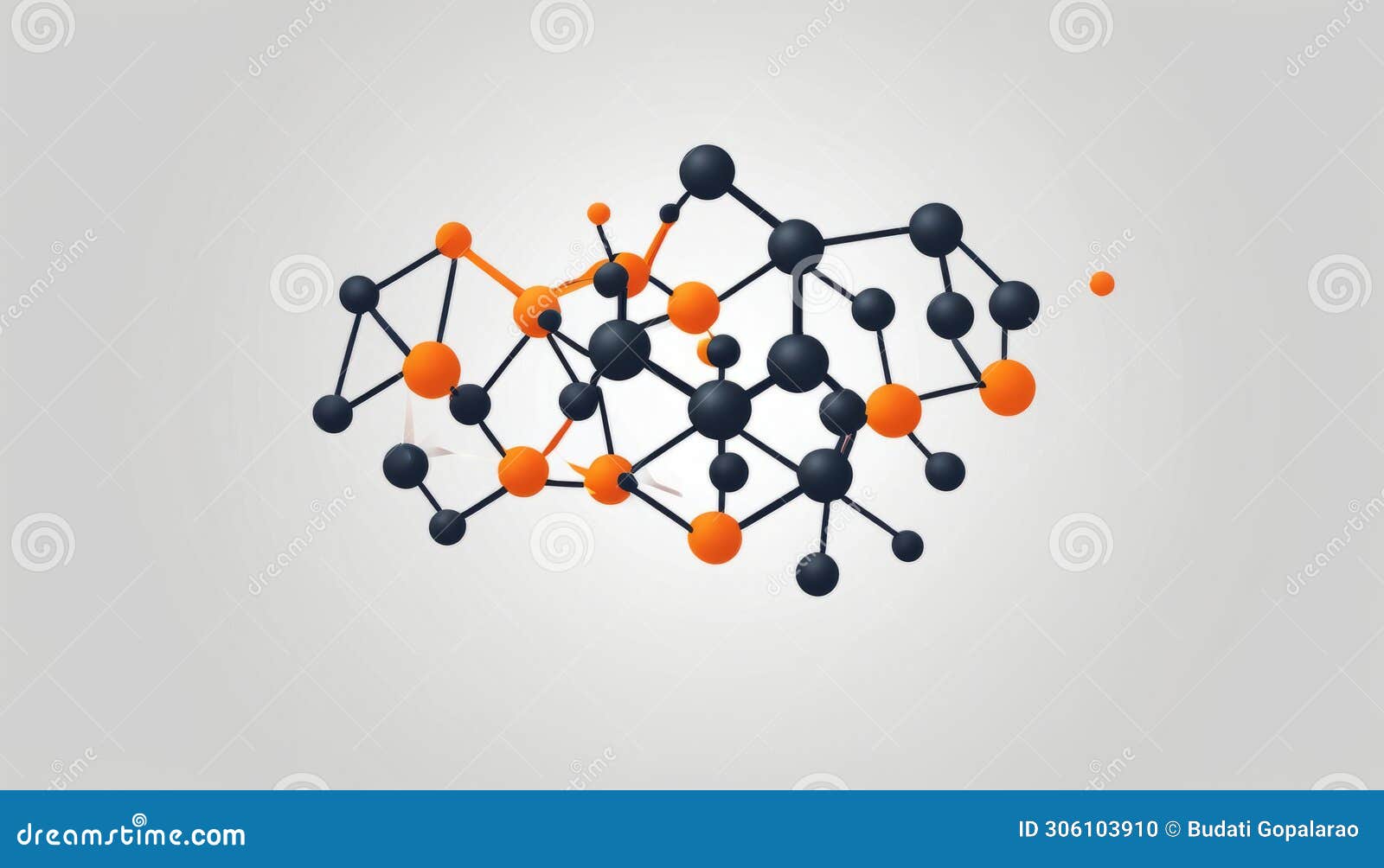 A Molecular Structure of a Chemical Compound Stock Illustration ...