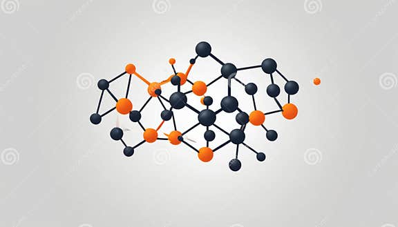A Molecular Structure of a Chemical Compound Stock Illustration ...