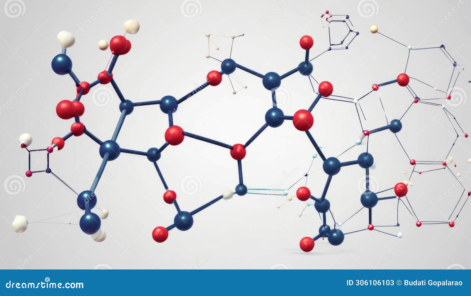 A Molecular Structure of a Chemical Compound Stock Illustration ...