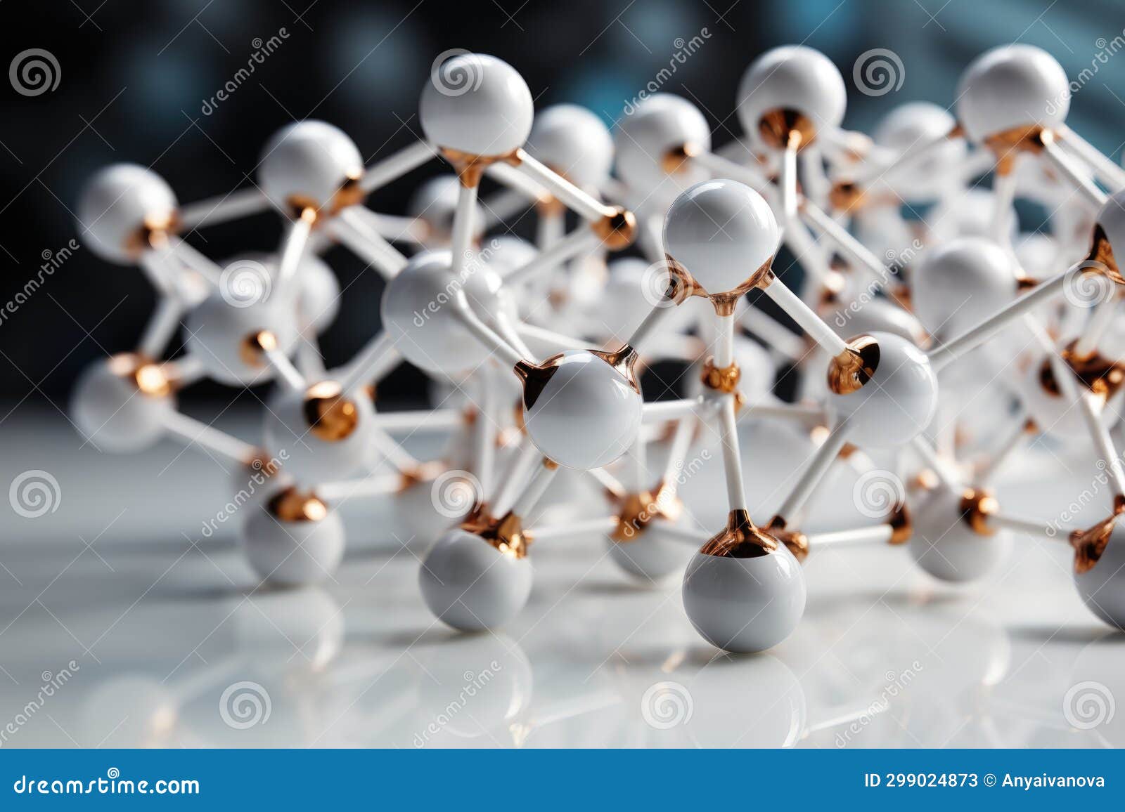 Molecular Structure of a Chemical Compound Stock Illustration ...