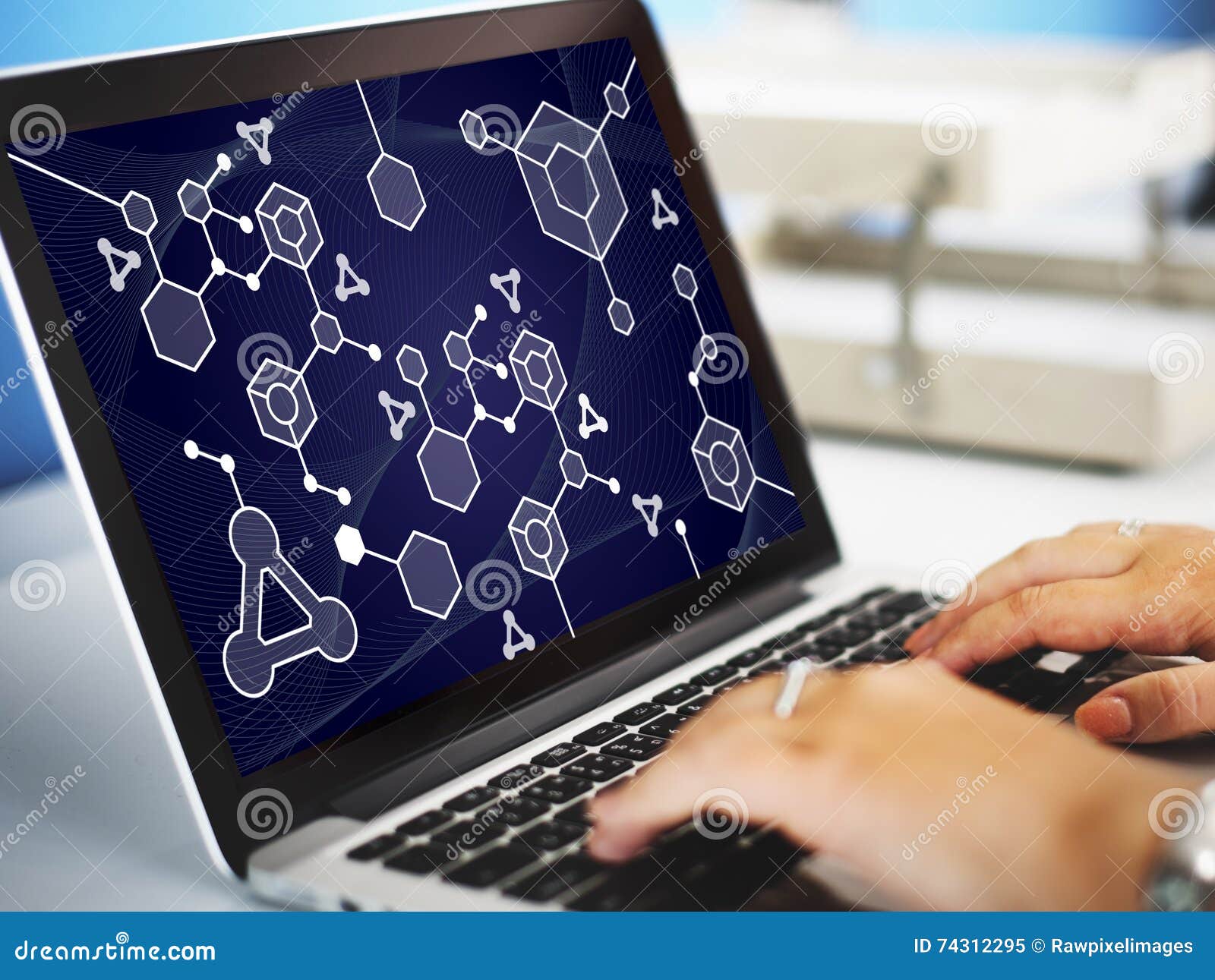 Molecular Structure Chemistry Science Experiment Concept Stock Image ...