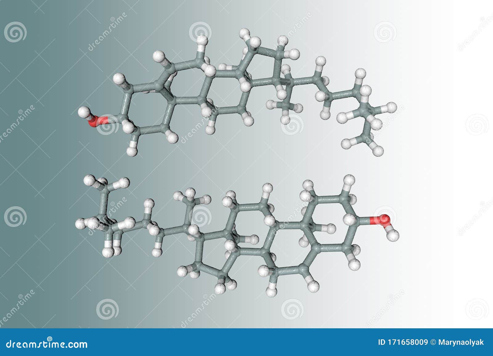 Cholesterol. Structure Of A Molecule. Vector Illustration ...