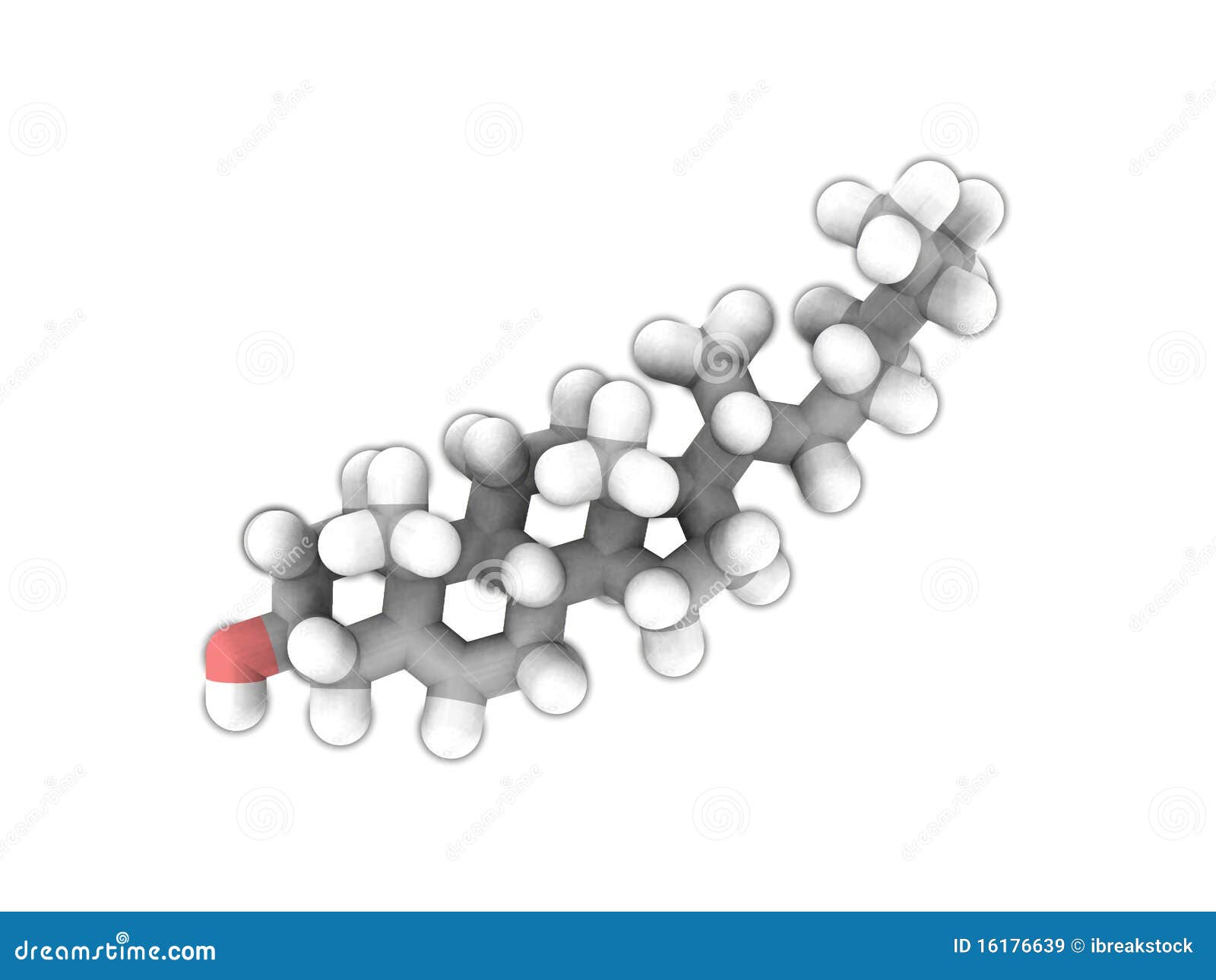 Molecular Structure of Cholesterol on White Stock Illustration ...