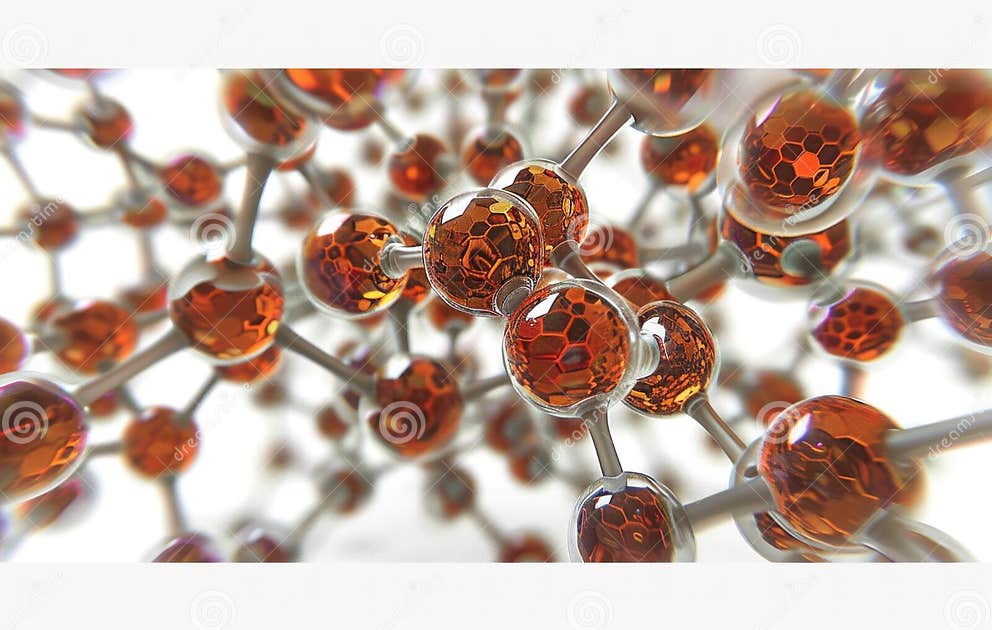 Molecular Structure, a Close-Up Look at Atoms Stock Photo - Image of ...