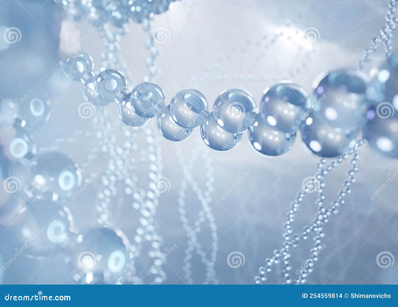 Molecular Structure of Collagen, Abstract Atoms and Molecules Close-up ...