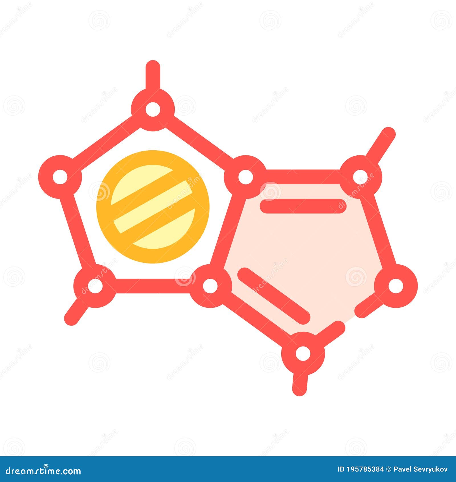 Molecular Structure Color Icon Vector Isolated Illustration Stock ...