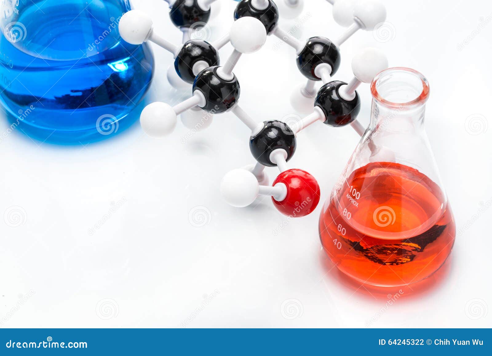 Molecular Structure and Colorful Liquid Stock Photo - Image of ...