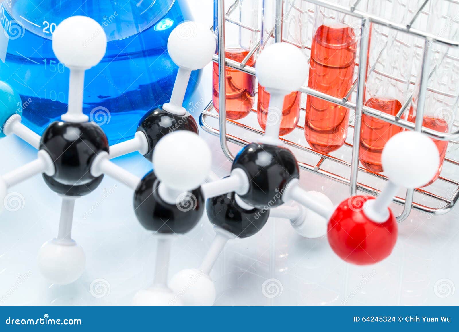 Molecular Structure and Colorful Liquid Stock Photo - Image of concepts ...
