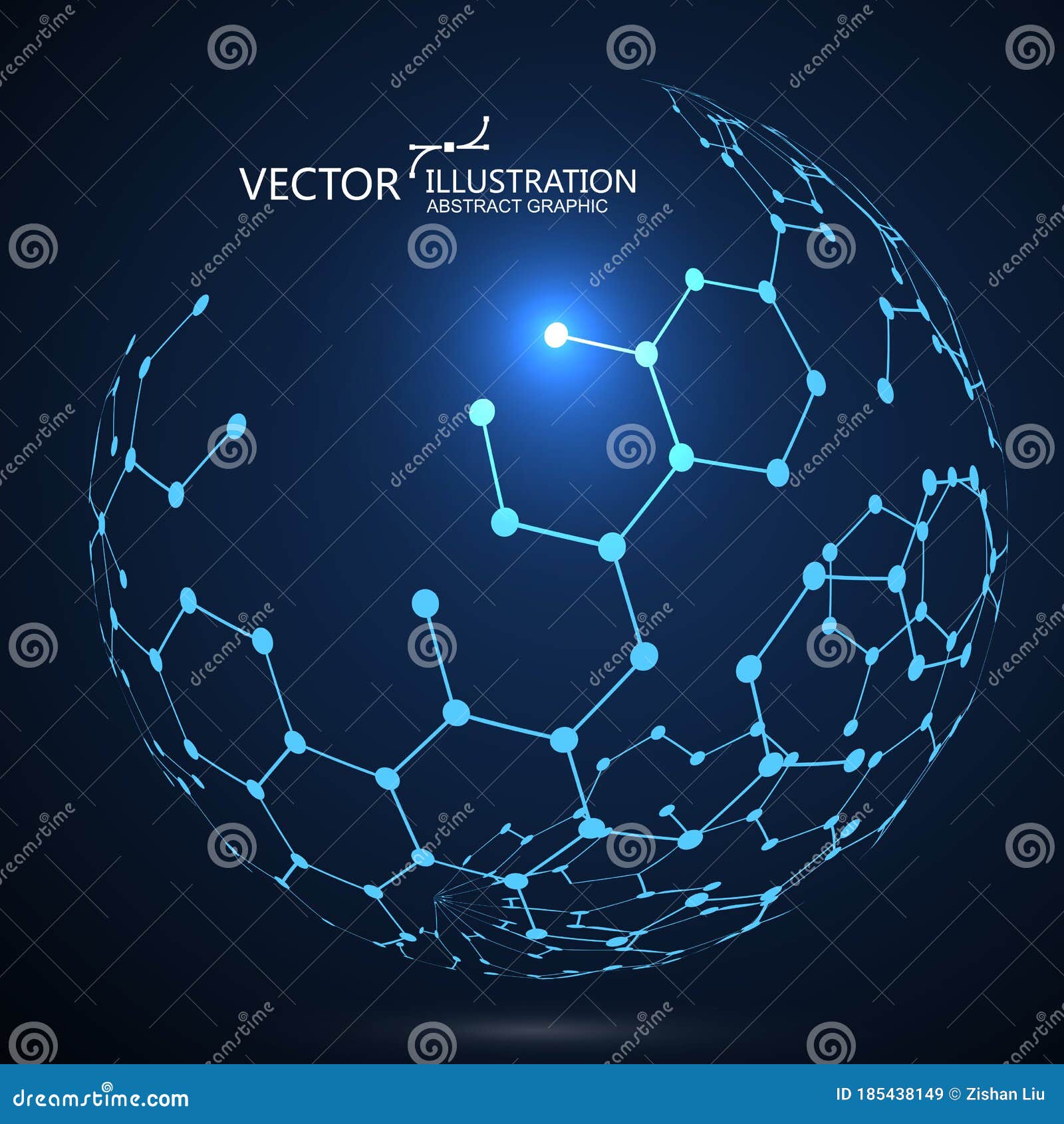 Molecular Structure Composed of Spheres, Abstract Graphic Design Stock ...
