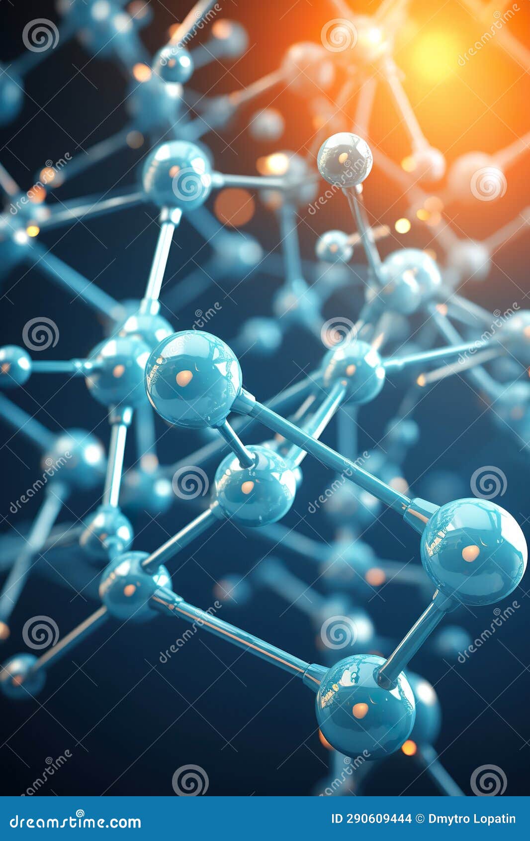 Molecular Structure and Connections Microbiology Illustration, Science ...