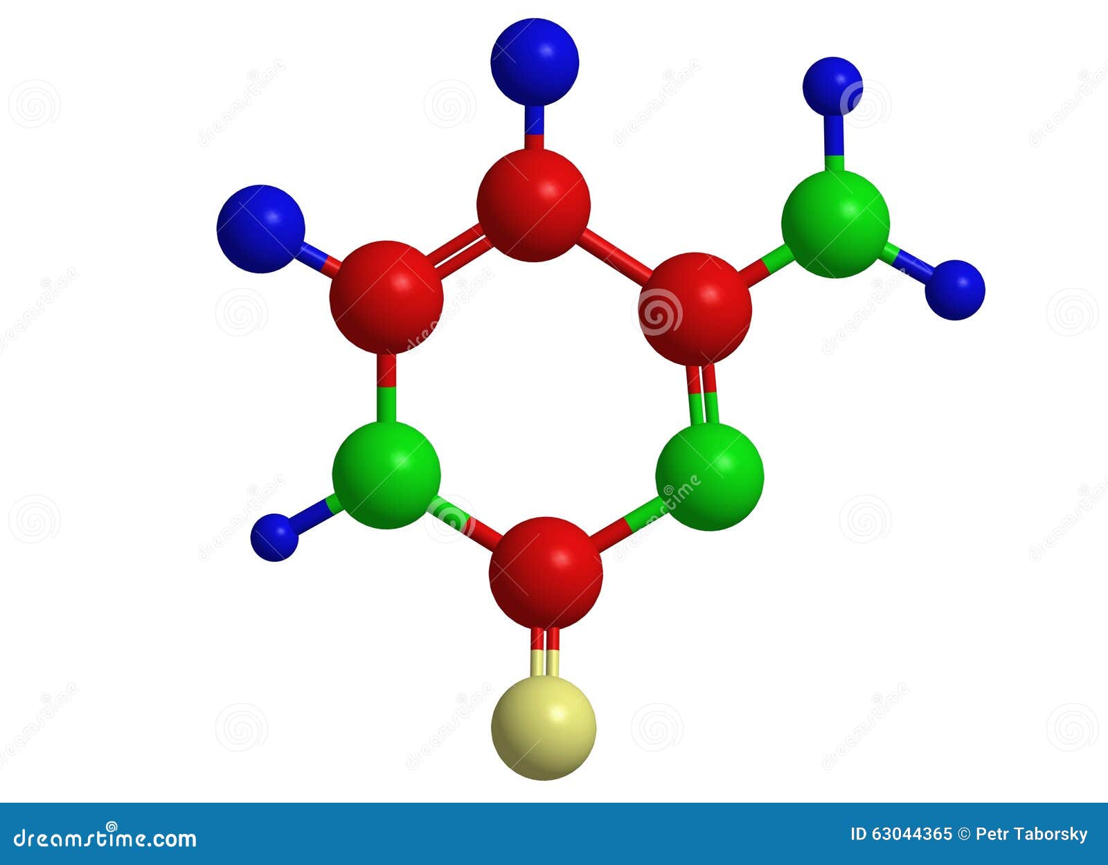Molecular Structure of Cytosine Stock Illustration - Illustration of ...