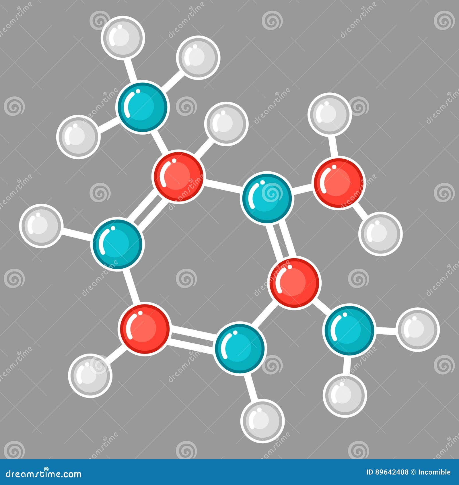 Molecular Structure Design. Research Concept in Flat Style Stock Vector ...