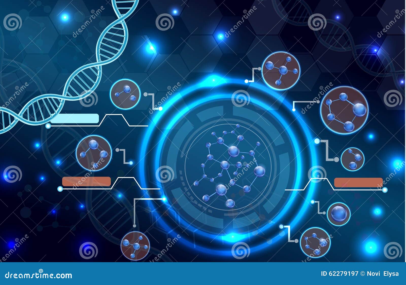 Molecular Structure and DNA Background. Concept Design Stock Vector ...